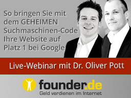 Live-Webinar mit Dr. Oliver Pott und Frank Backhaus: Mit dem GEHEIMEN ...