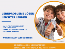 Lernprobleme lösen - leichter lernen - ein kostenloses Webinar von ...